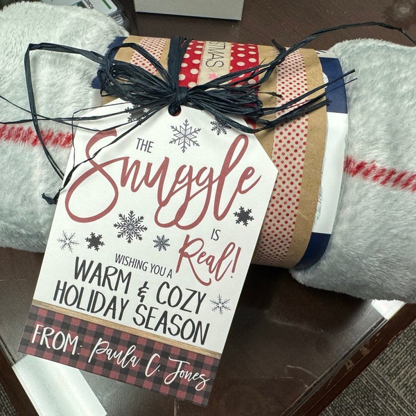 Christmas Gift Tags, the Snuggle is Real, Teacher Staff Employee ...
