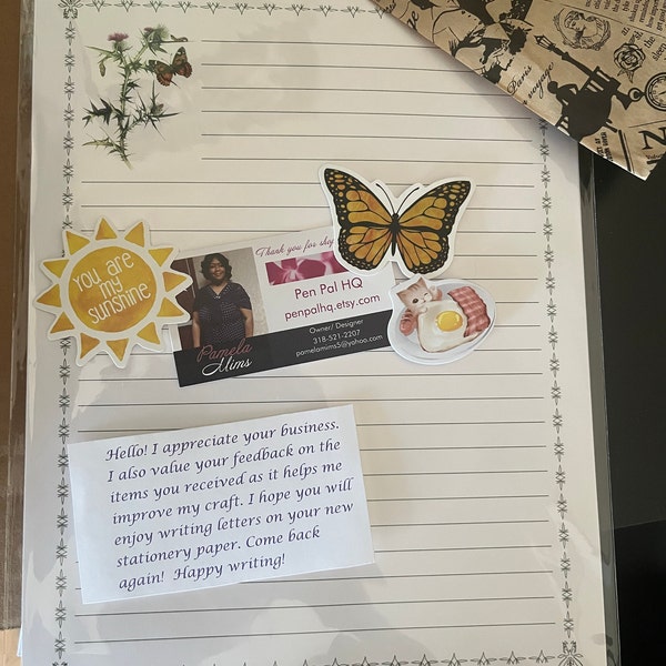 Stationary Pen Pal Tracker Sheets - 12 Sheets Front and Back ...