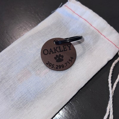 Quiet Dog Tag, Leather Dog Tag, Personalized Leather Dog Tag, Pet ...