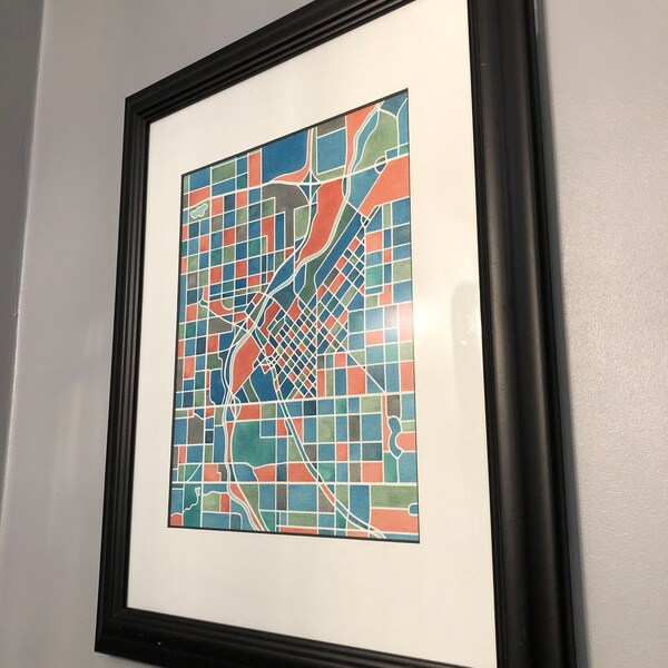 Denver Map, Watercolor Print, Denver Watercolor, Map Art - Etsy