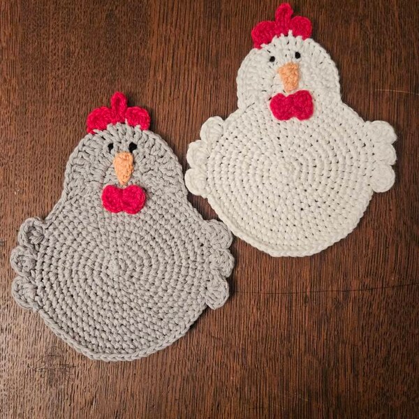 Crochet Pattern for the Swanky Chicken Trivet Potholder PDF Instant ...