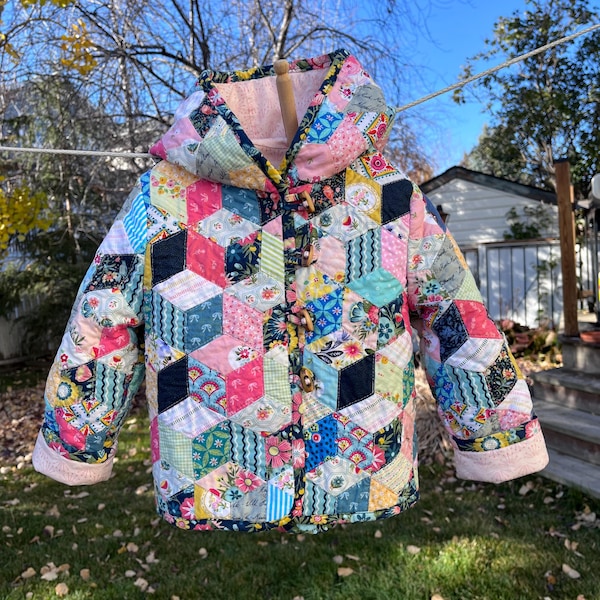 Quilted Hooded Tamarack Style Jacket PDF Pattern / Digital Sewing Pattern for Babies, Toddlers ...
