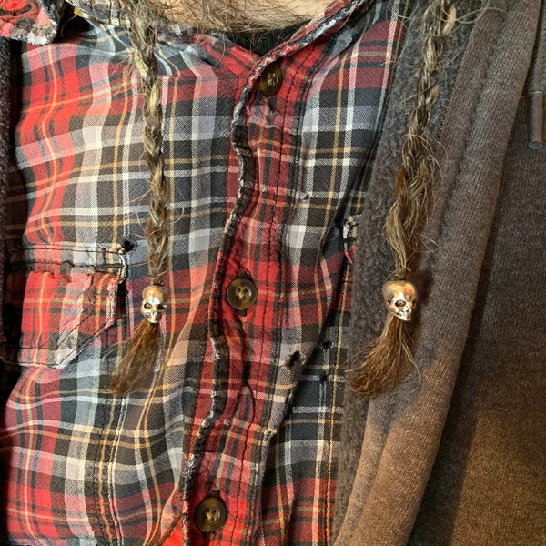 1PC Silver Skull Dreadlock Beads Dread Hair Braid Jewelry Beard Beads ...