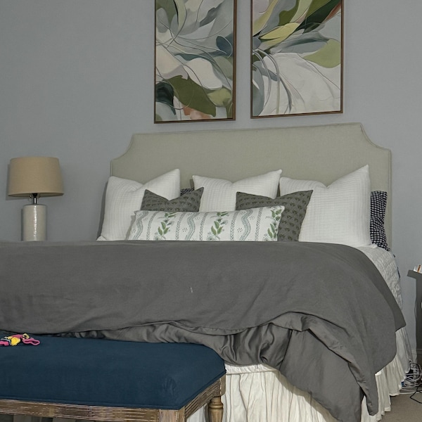 French Blue Pillow Cover Spring Floral Throw Pillow Custom Size Lumbar ...