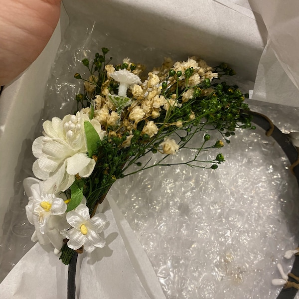 Headband for First Holy Communion White Floral Hairband Communion Girls ...