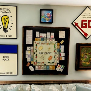 Monopoly Hand Painted Room Decor Board Game Art Your Choice Pool Room ...