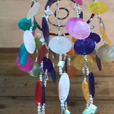 Capiz Shell Windchimes Mixed Colors Capiz Chimes - Etsy