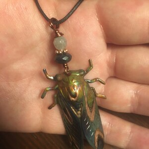 Cicada Necklace Copper Cicada Pendant Brood X Cicada Jewelry Layering ...