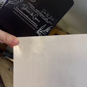 White Ink Product Labels Any Size Transparent White Ink - Etsy