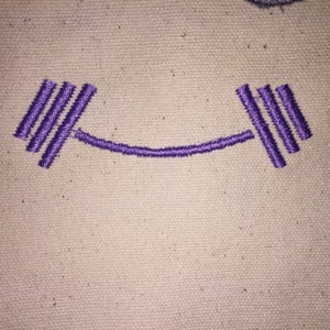 Barbell Embroidery Design. Embroidery Designs Barbell. Embroidery ...