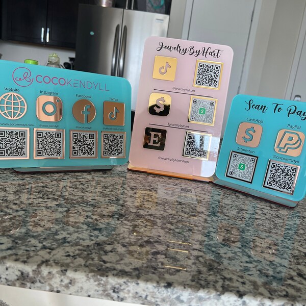 Scannable QR Code | 4 Icons Qr Code | Multi Qr Code | Qr Code Sign | Qr Code Sign for Business ...