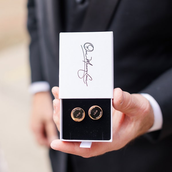 Father of the Bride | Cufflinks for Dad | Personalized Cuff Links ...