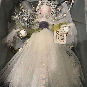 Rustic Woodland Fairy Christmas Decoration, Handmade Vintage Style ...