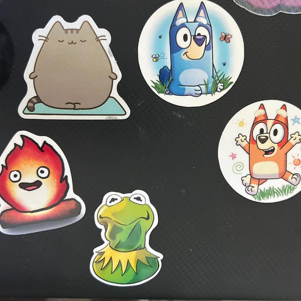 Bingo Bluey Sticker, Vinyl Bingo Sticker, Children's Animated Sticker ...