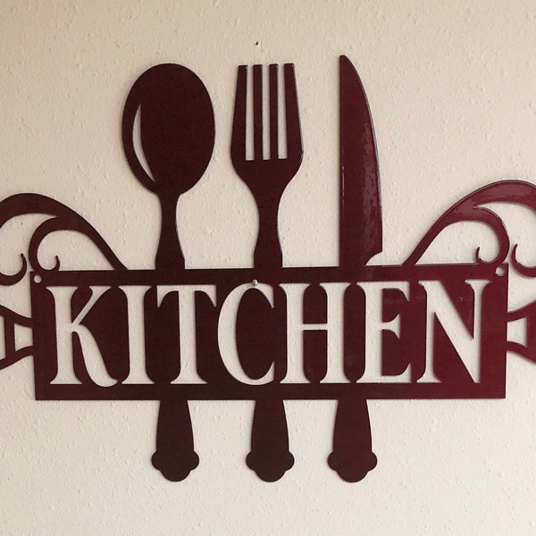 Metal Kitchen Sign Decor Kitchen Wall Decor Kitchen Wall Art Kitchen ...
