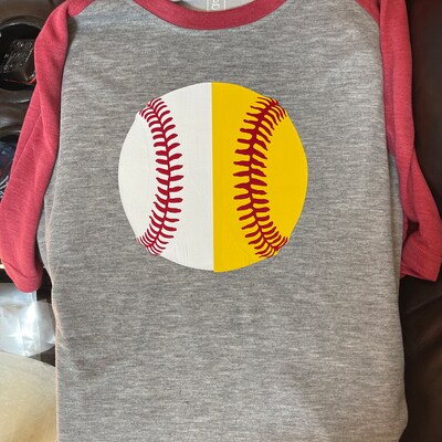 Split Baseball Svg Split Softball Svg Baseball Cut File Baseball Half ...