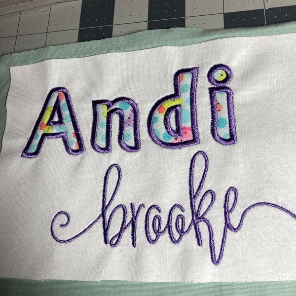 Melanie Machine Embroidery Font Monogram Alphabet - 3 Sizes - BX Files ...