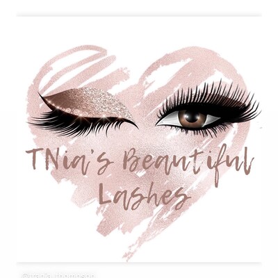 Custom Logo, Lashes Logo, Eyelash Logo, Cosmetics Logo, Rose Gold Heart ...