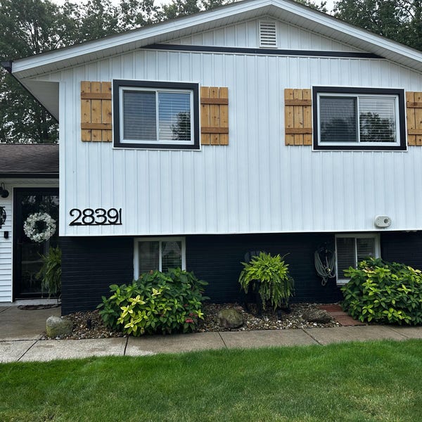 Mid Century Metal House Number Sign | Atomic House Numbers | Modern ...