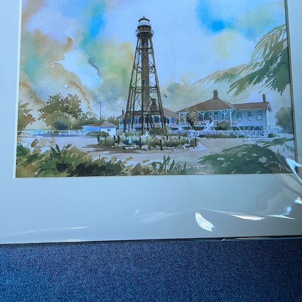 Sanibel Island Lighthouse & Keepers' Cottages. Florida Gulf Coast ...