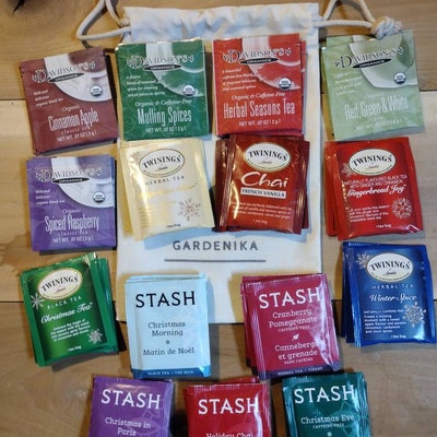 Holiday Tea Bag Sampler Gift Set Seasonal Variety Collection 45 Ct, 15 ...