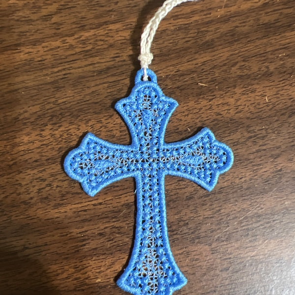 Cross Lace Embroidery Design, Cross FSL Free Standing Lace Machine ...