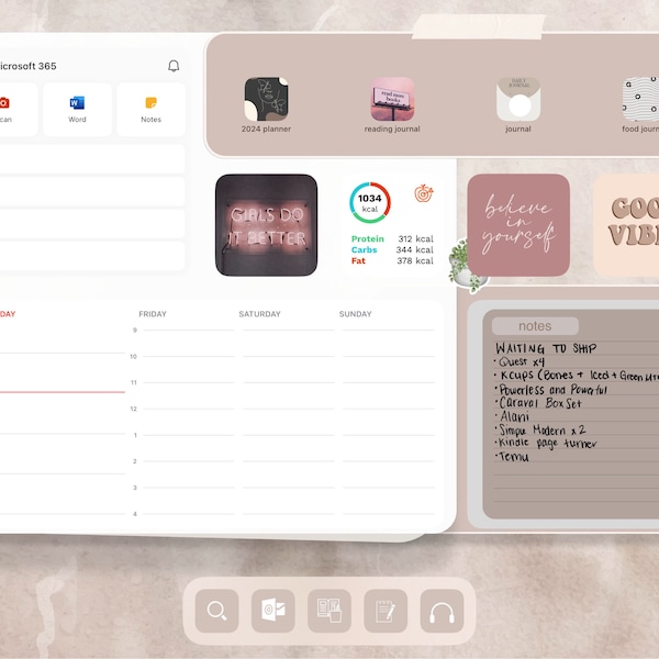 Neutral Ios18 Theme Pack for iPad & iPhone | 3,600 Biege iPhone Icons ...