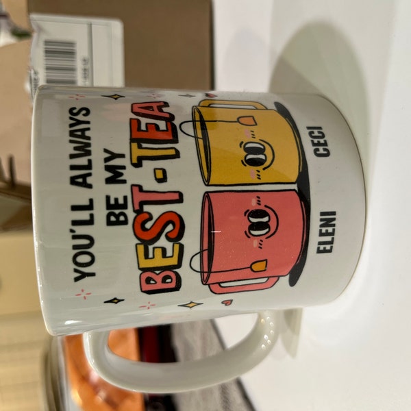 Custom Best Friend Mug, Bestie Ceramic Cup Personalized, Best Friend ...