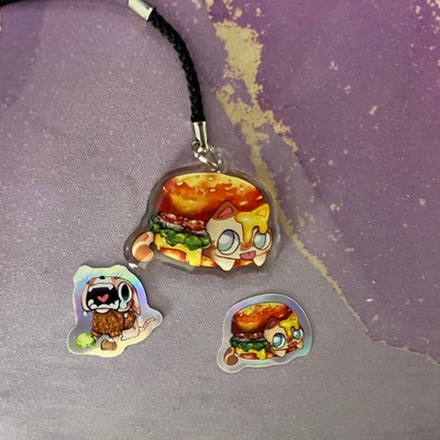 Lolipop Frog Clown /clowncore / Weirdcore / Rainbow Acrylic Keychain ...