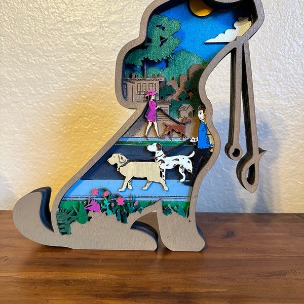 Doggie SVG, Puppy, Laser Cut Files 9 Layer Art Piece for Glowforge Multi-layer - Etsy Canada