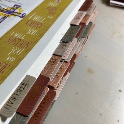 Bible Tabs Neutral Copper Matte-coated Sticker Tabs Bible Tabs for Men ...