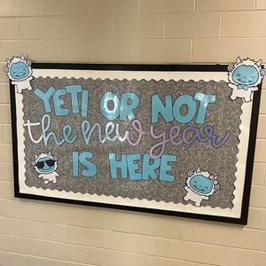 January Bulletin Board Yeti New Years Bulletin Board Kit - Etsy