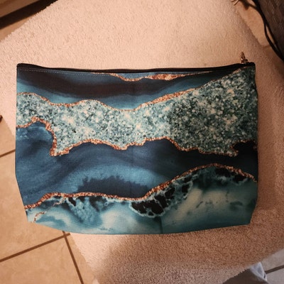 Customizable Agate Crystal Jewelry Box Geode Marble Resin Keepsake Box ...