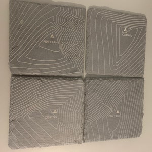 Scotland Highest Mountains Contours Set of 6 Slate Coasters - Etsy UK