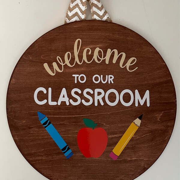 Welcome to Our Classroom Sign, Digital Download, Glowforge Laser File ...
