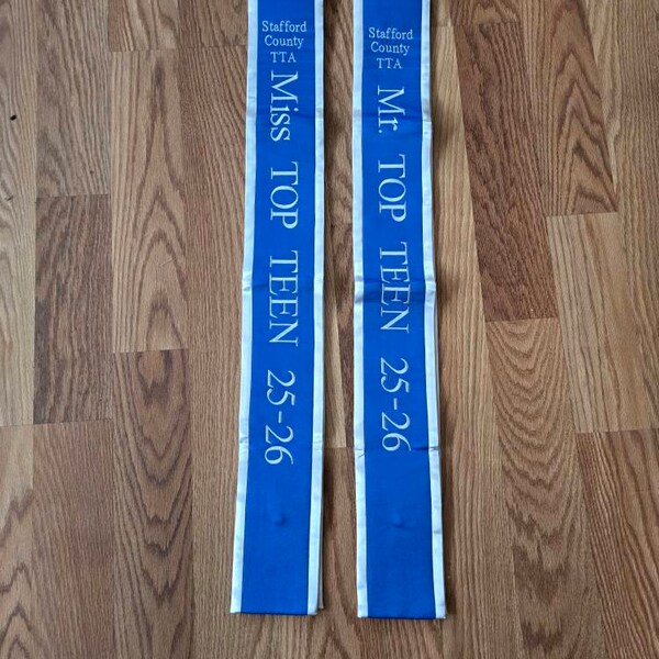 Custom Embroidered Pageant Sash With Caroline Font - Etsy