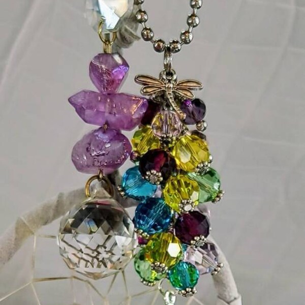 Rainbow Purse Dangle, Heart Purse Charm, Beaded Clip for Purses ...