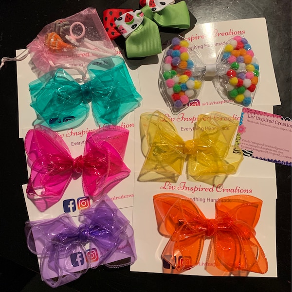 Jelly Hair Bows - Etsy