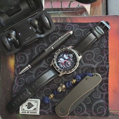 Black and Gray Scroll Swirl Style Microfiber EDC Hank by Ace of Hanks ...