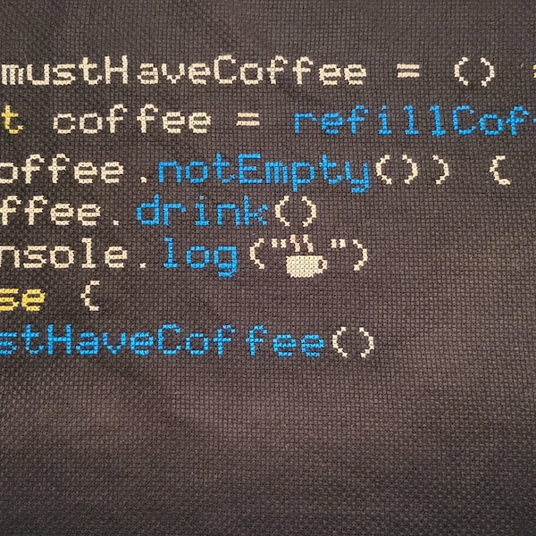 Musthavecoffee Cross Stitch Pattern: Programmer Gift (digital Download ...