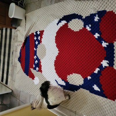 Patriotic Gnome Love Graph Written Pattern for C2C & Tapestry Crochet ...