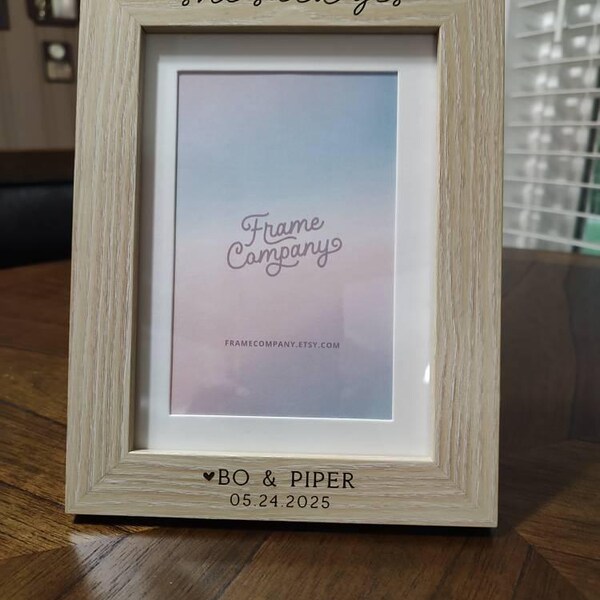 She Said Yes | Personalized Picture Frame | Engagement Photo Frame ...