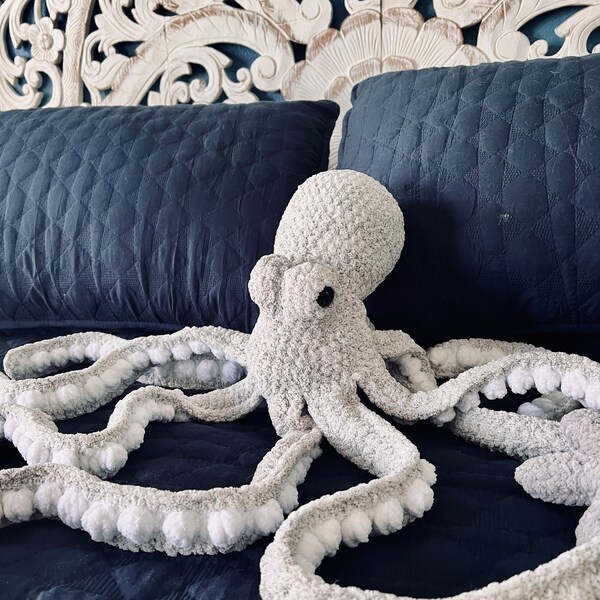 CUSTOM ORDER - Made to Order - Extra Large Octopus | 31” Plush Crochet ...
