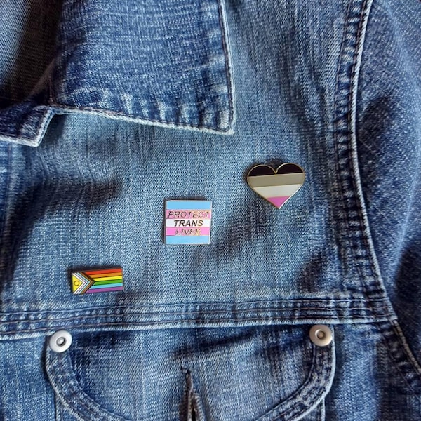 Protect Trans Lives Enamel Pin Badge • Trans Rights LGBTQ Queer Pride ...