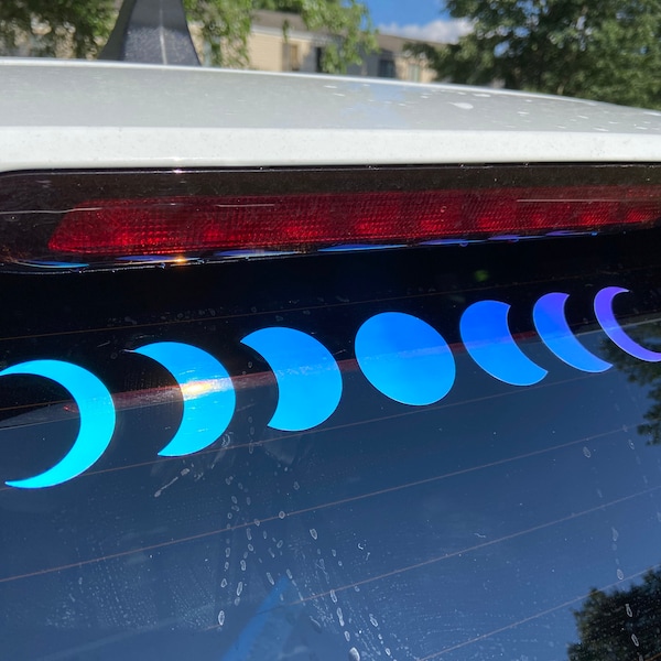 Moon Phases Vinyl Decal Stickers. Holographic, Solid Color Design ...