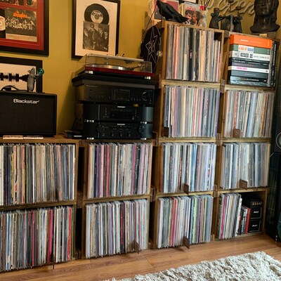 Vinyl Record/lp Stackable Wooden Crate for Great Looking Storage and ...