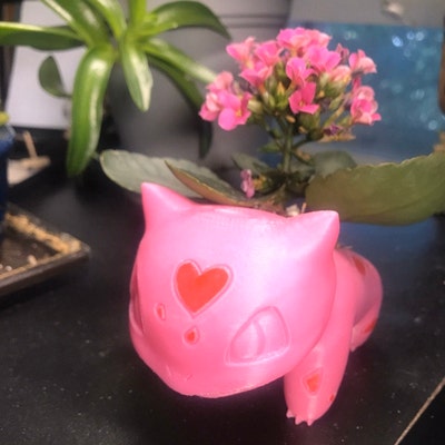 Pokemon Valentines Special Pink Bulbasaur Planter - Etsy