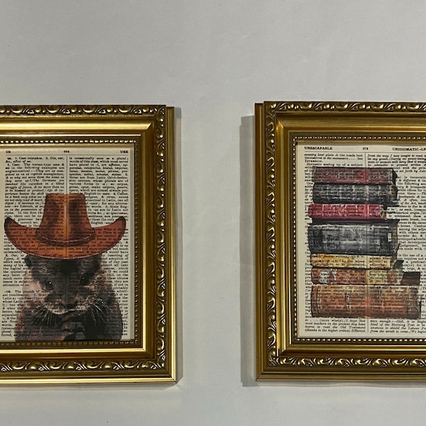 Book Lover Print, Book Lover Gift, Book Set Decor, Book Dictionary Art ...