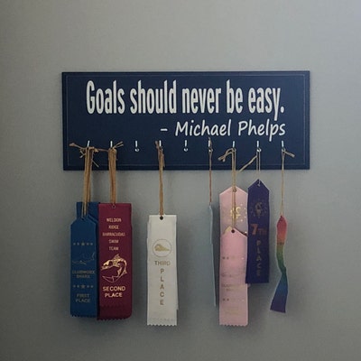 Swimming, Swimming Awards Ribbon Holder, Swimming Ribbon Hanger ...
