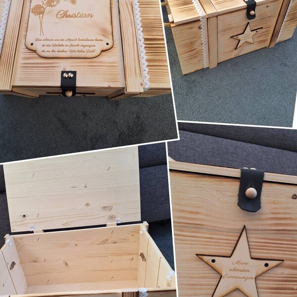 Large Storage Box / Wooden Memory Box / Storage Box / Memory Box ...